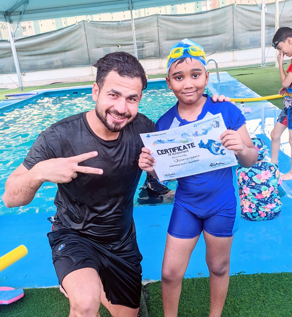 Swimming Level 2 Swordfish Certificate Achievements | Fit Box Center